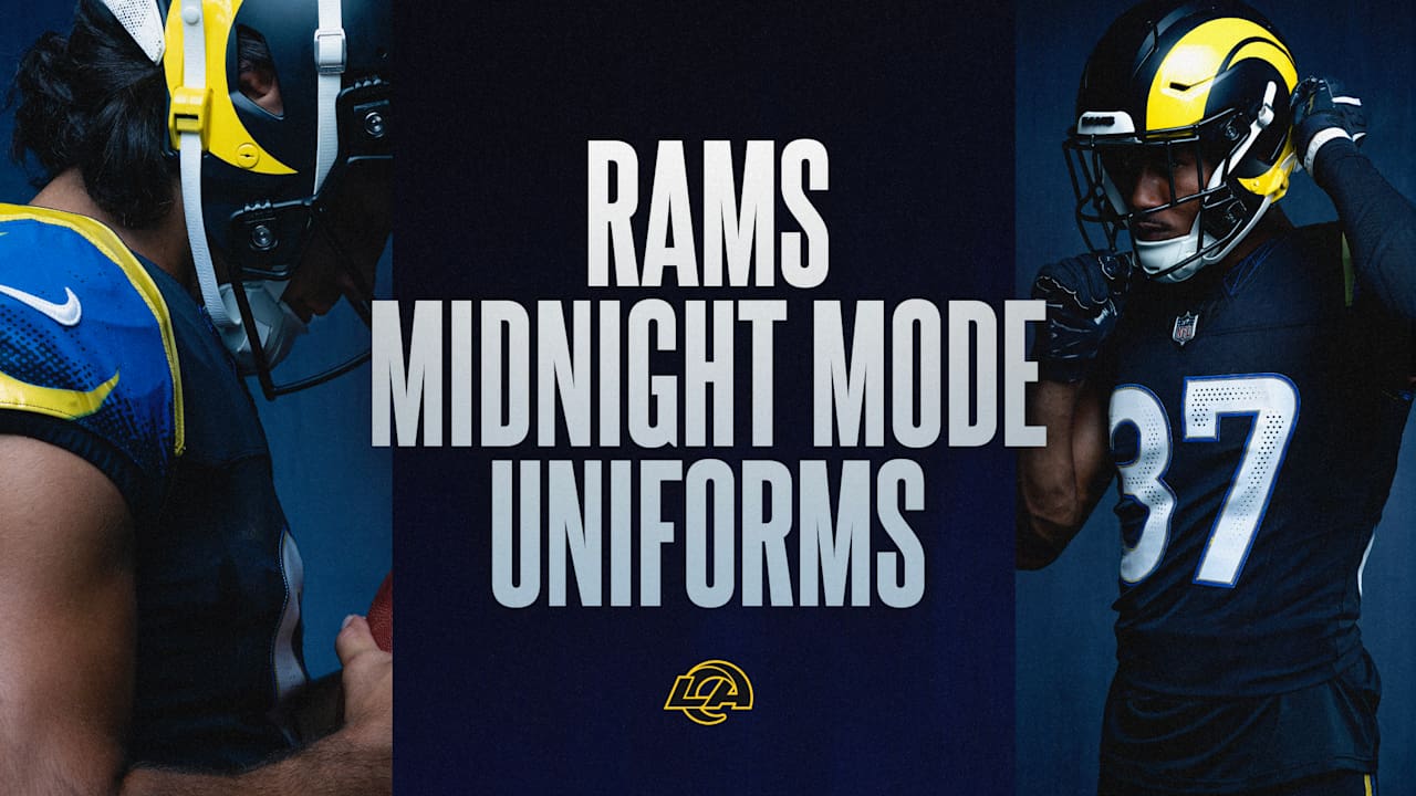 Los Angeles Rams reveal new "Midnight Mode" uniforms