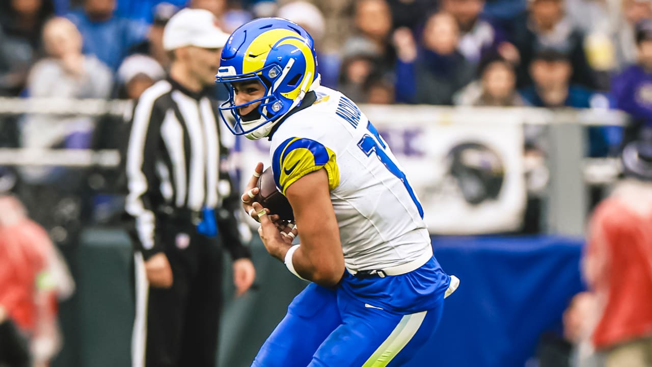 Los Angeles Rams quarterback Matthew Stafford's first connection with ...