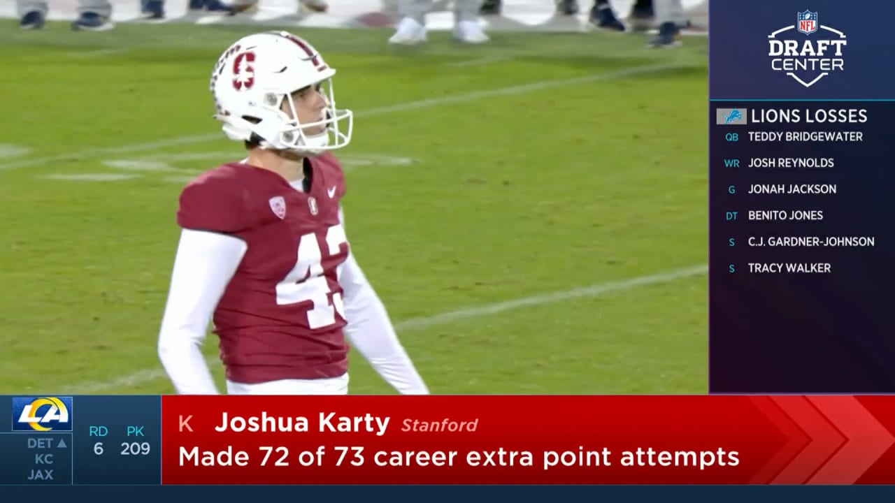Rams select K Joshua Karty with No. 209 pick in 2024 draft