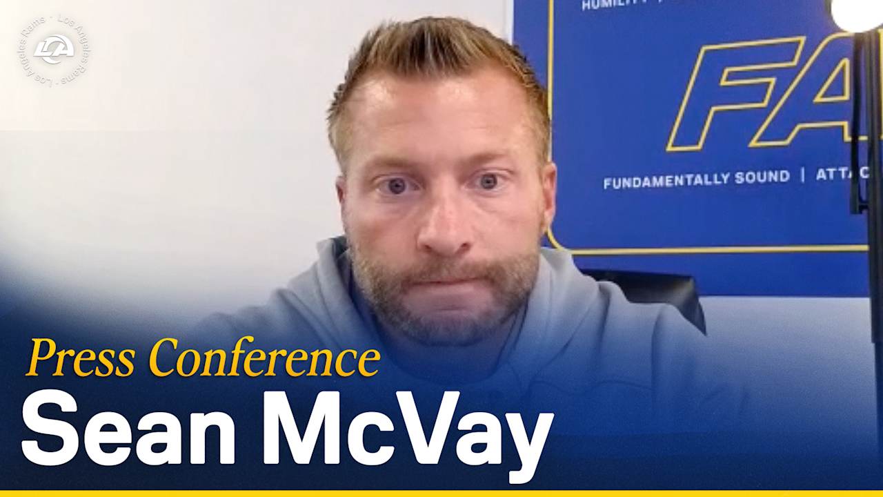 Sean McVay press conference | Los Angeles Rams head coach Sean McVay on ...