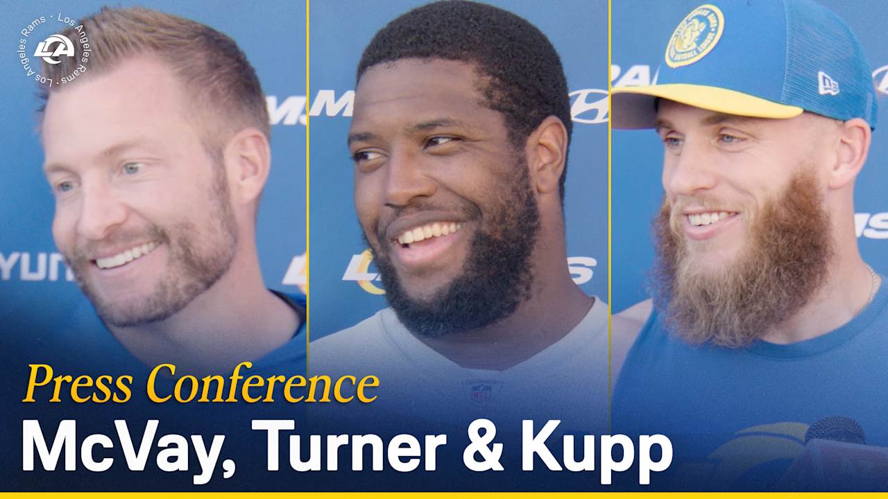 Sean McVay Kobie Turner Cooper Kupp press conference | Los Angeles Rams head coach Sean McVay ...