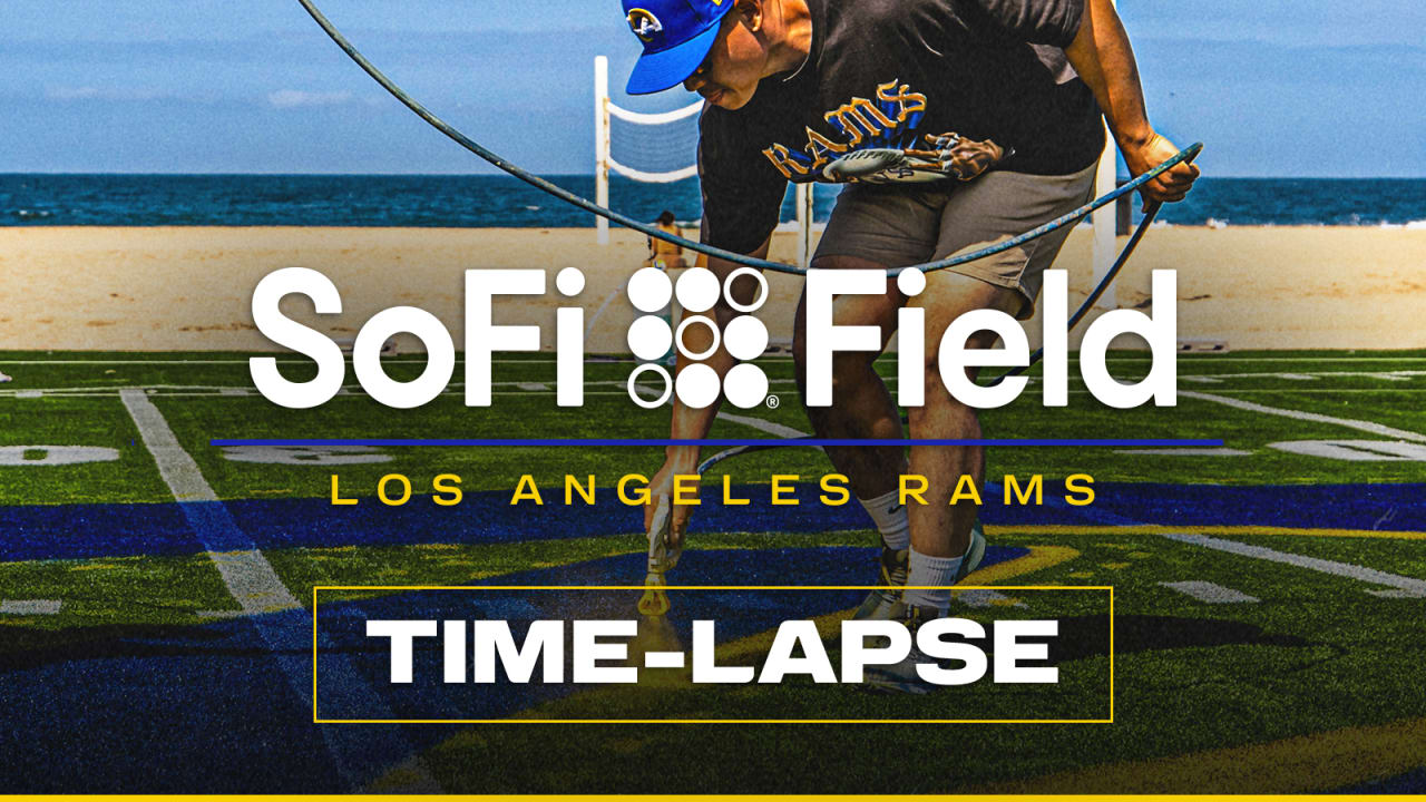 Time-lapse: Building SoFi Field on Hermosa Beach for the Rams' 2024 Draft Experience