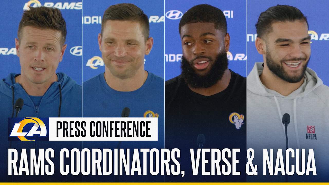 Los Angeles Rams offensive coordinator Mike LaFleur & defensive coordinator Chris Shula on the ...