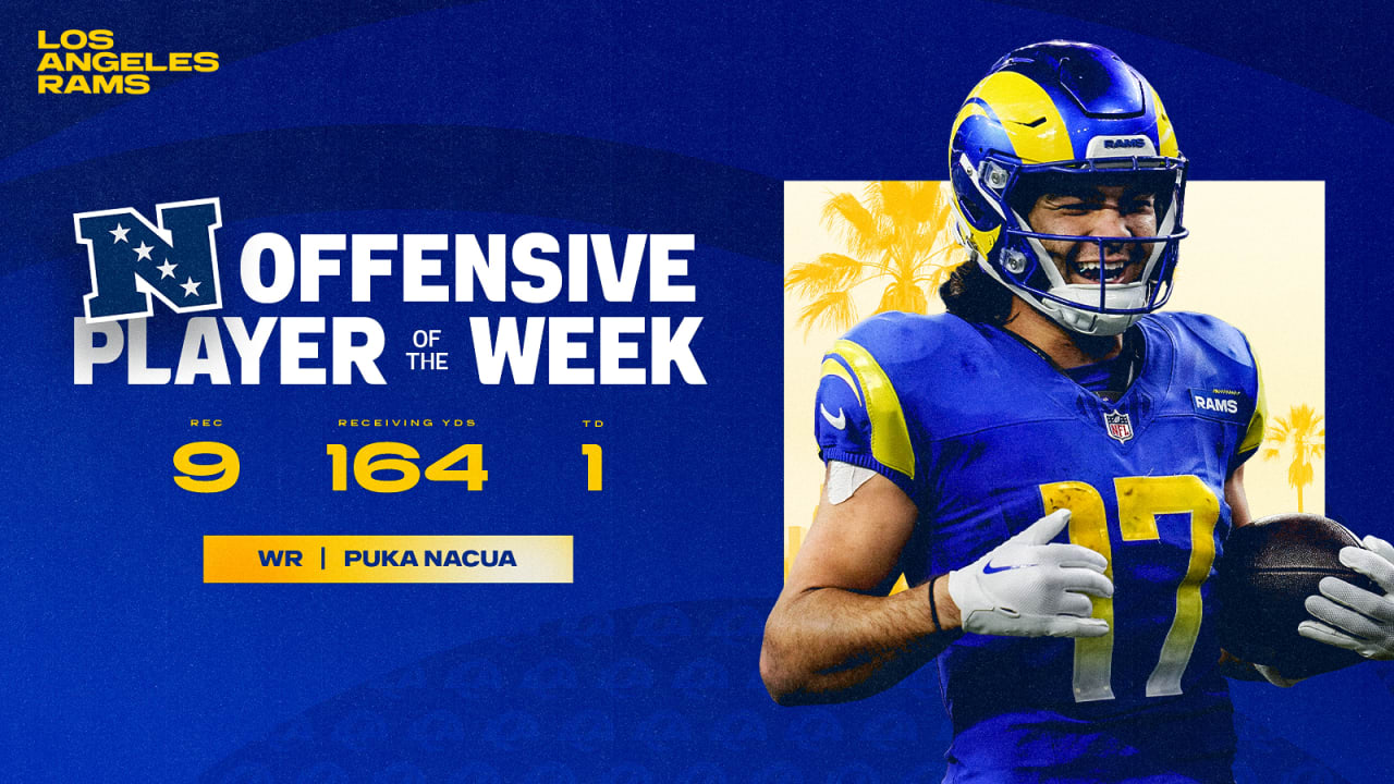 Rams wide receiver Puka Nacua named NFC Offensive Player of the Week for Week 16