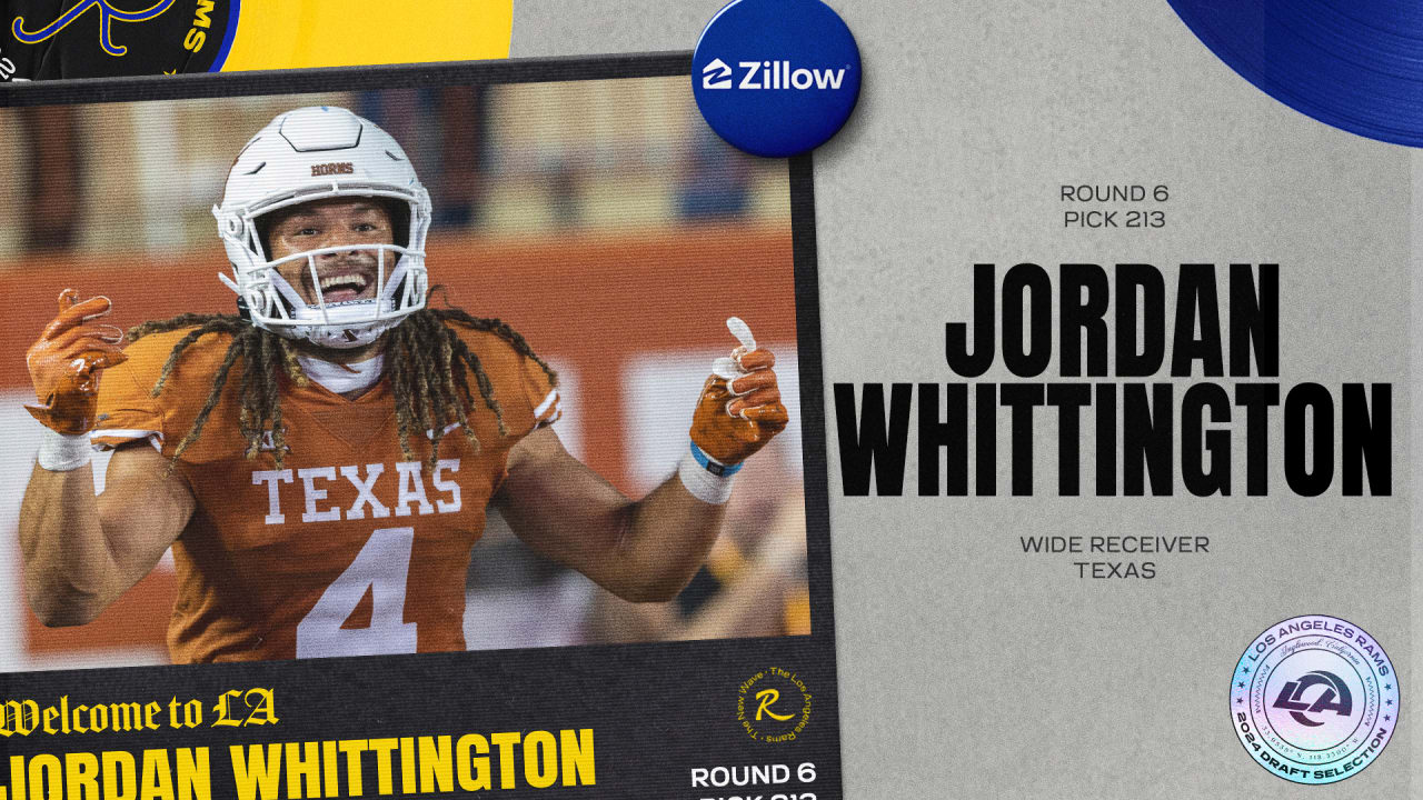 2024 NFL Draft: Wide receiver Jordan Whittington, Texas, Round 6, Pick 213