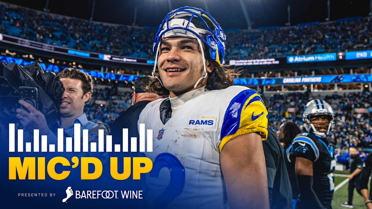 Puka Nacua Mic'd up for Los Angeles Rams vs. Carolina Panthers Wild ...