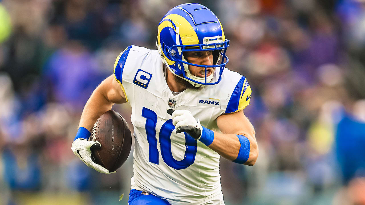 Los Angeles Rams wide receiver Cooper Kupp throws Ravens cornerback ...