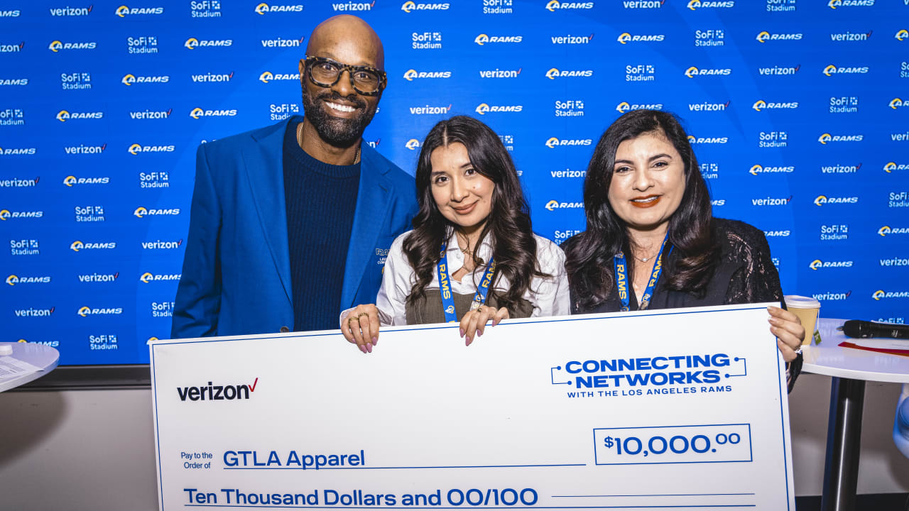 Rams & Verizon surprise small business owner with $10,000 grant