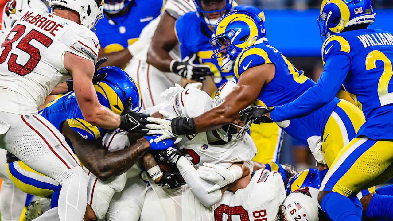 Jared Verse Rams Defense 4th Down Stop | Los Angeles Rams Highlights ...