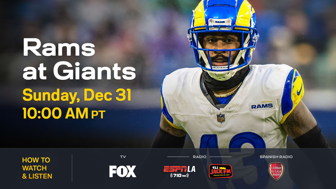How to watch Rams at Giants in Week 17