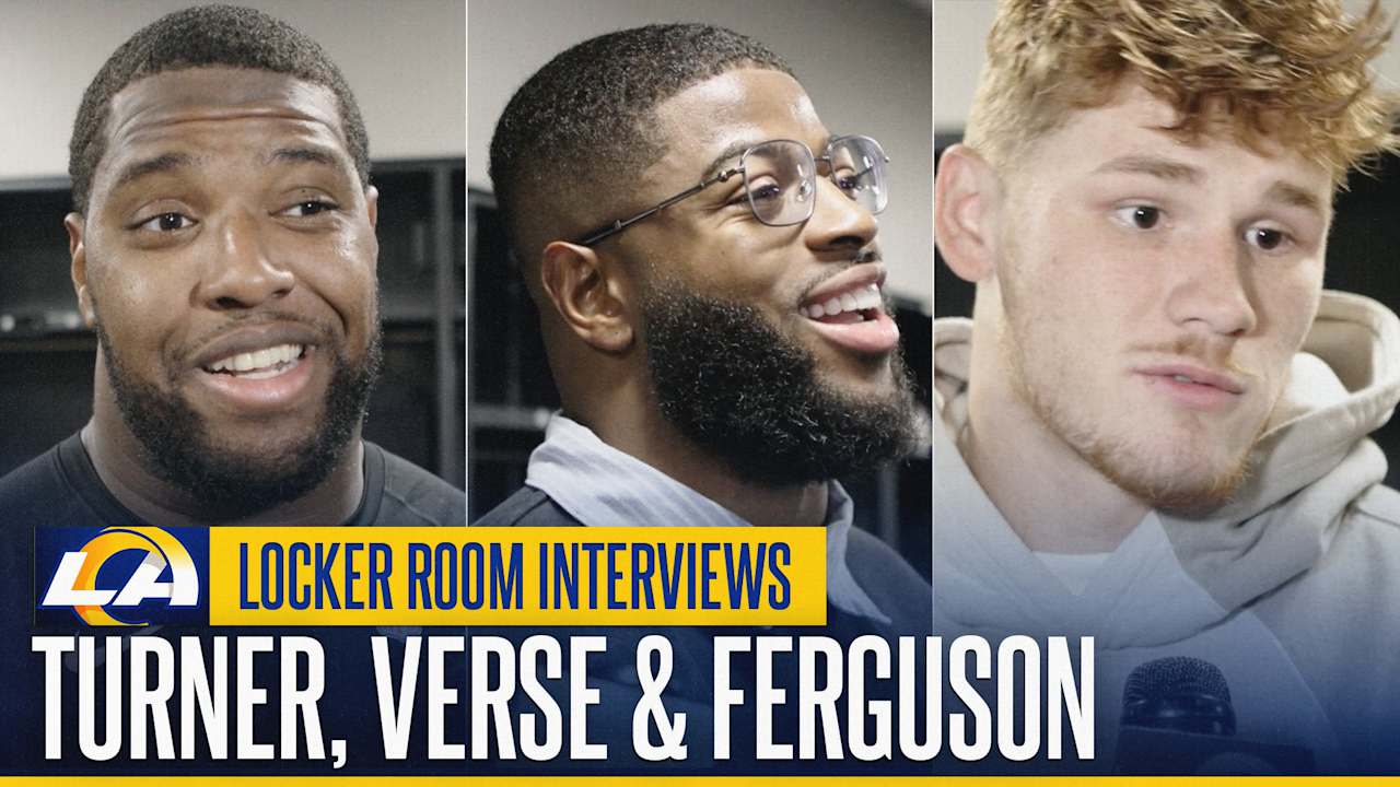 Los Angeles Rams locker room interviews - Kobie Turner, Jared Verse ...