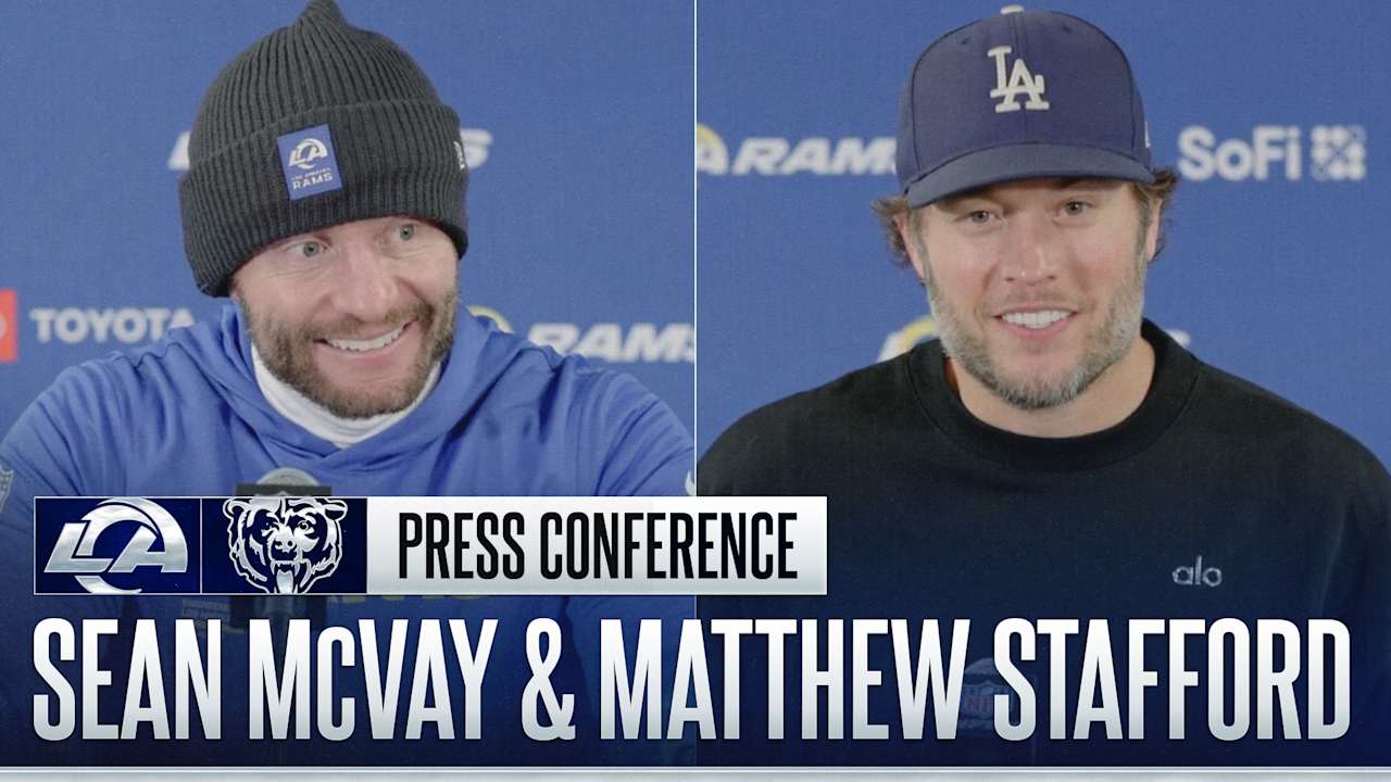 Los Angeles Rams head coach Sean McVay & quarterback Matthew Stafford ...