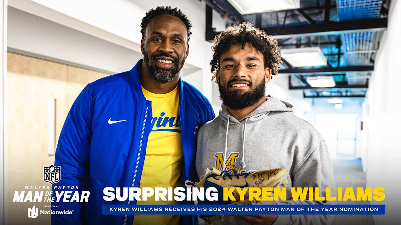 Kyren Williams Walter Payton Man of the Year Steven Jackson | Los ...