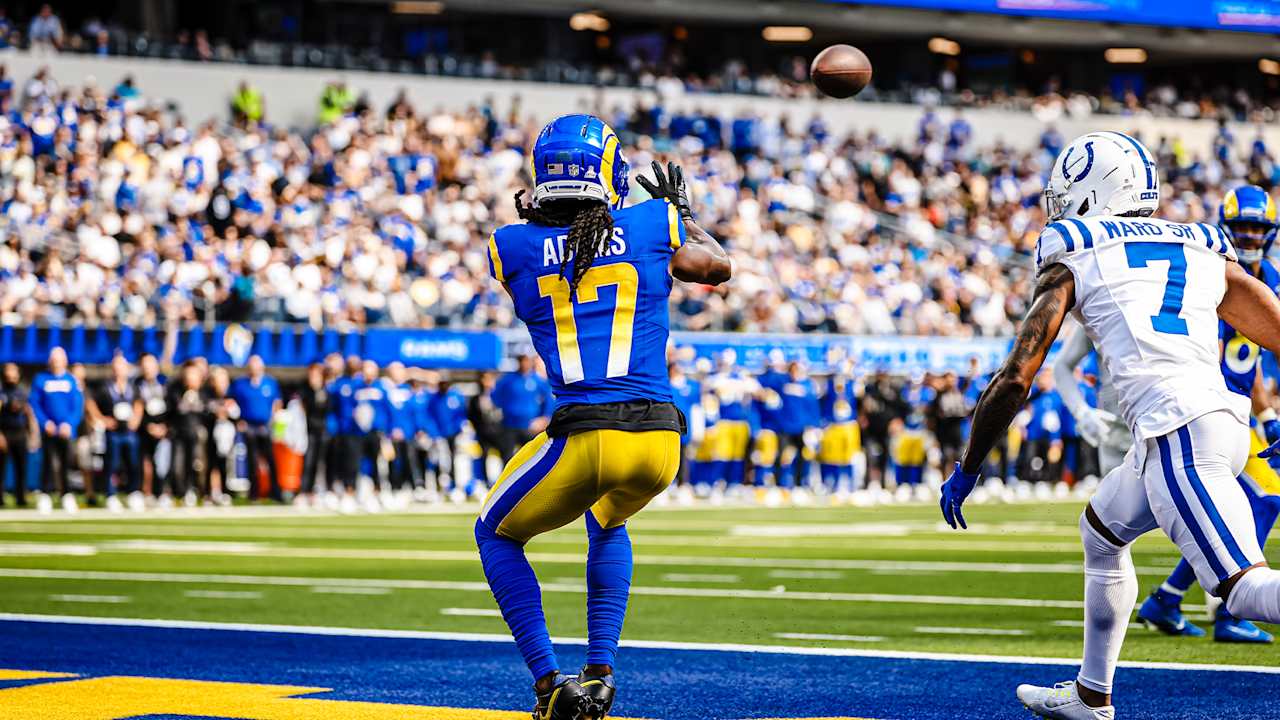 Davante Adams touchdown catch from quarterback Matthew Stafford - Los Angeles Rams - Week 4 vs ...