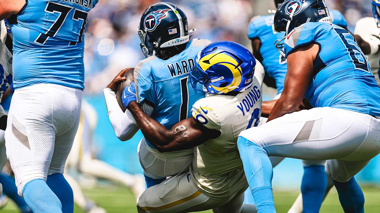 Byron Young sack | Los Angeles Rams Highlights - Week 2 vs. Tennessee ...