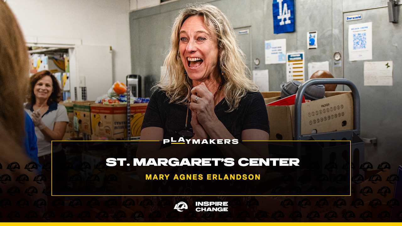 Mary Agnes Erlandson of St. Margaret's Center named seventh Rams 'pLAymaker' of 2025
