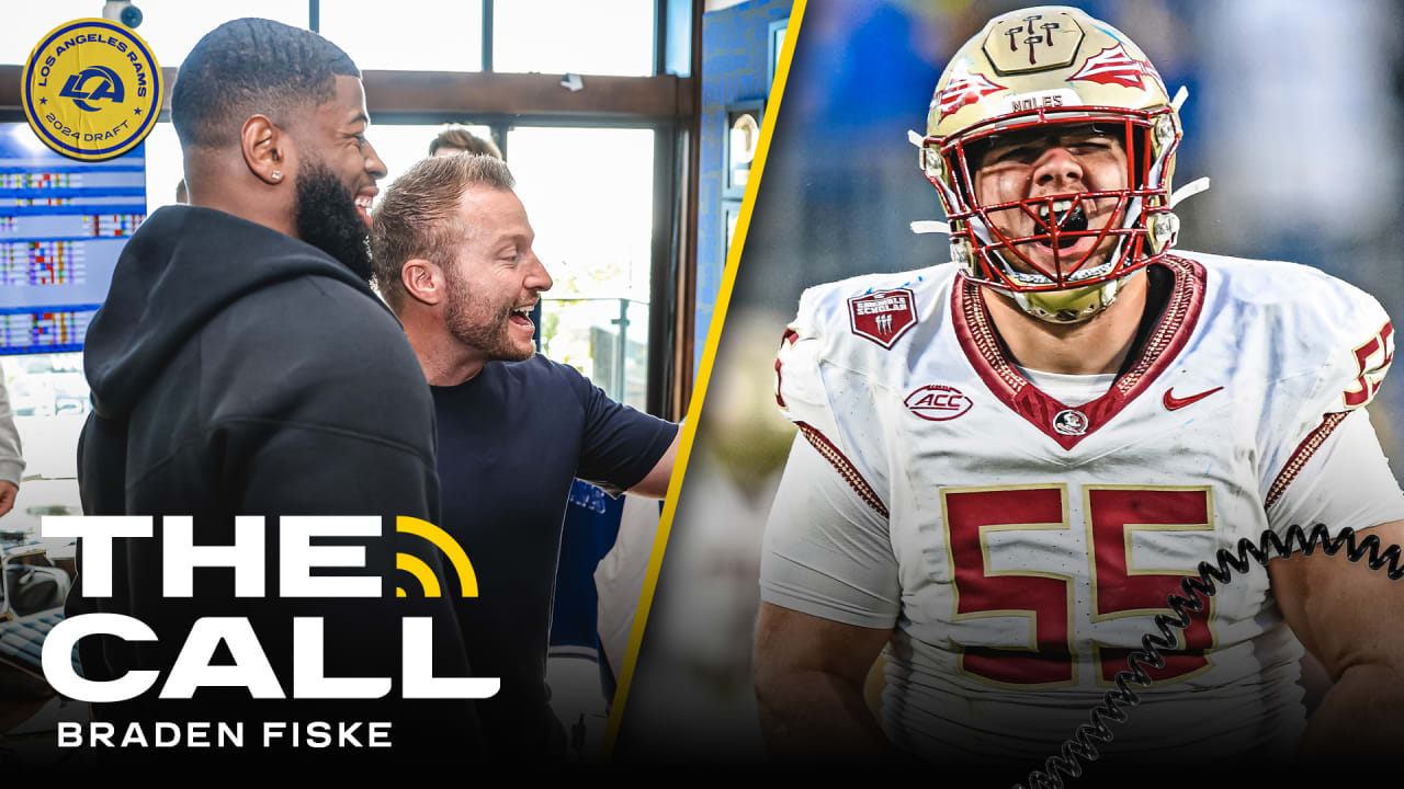 Defensive tackle Braden Fiske gets the draft call from teammate Jared ...