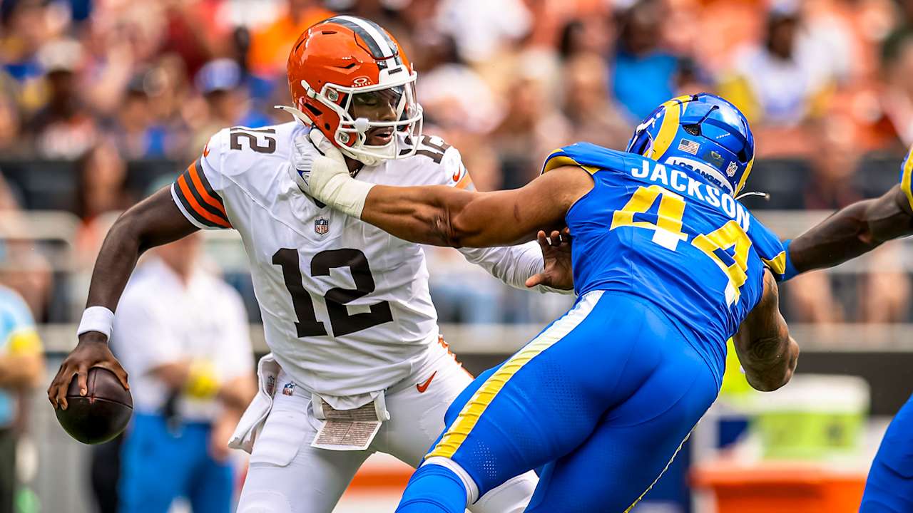 Brennan Jackson sack on Shedeur Sanders - Los Angeles Rams highlights ...