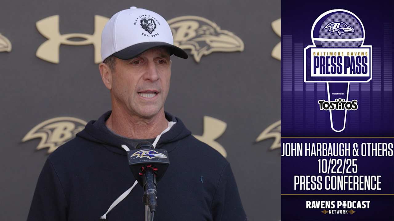 John Harbaugh, Kyle Hamilton, Tyler Linderbaum, DeAndre Hopkins, & Emery Jones Jr.: Ravens Press ...