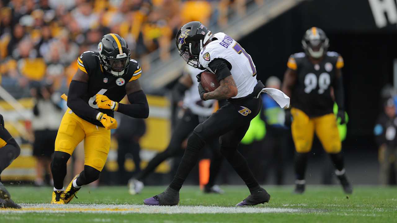 Rashod Bateman Holds Onto Catch After Big Patrick Queen Hit | Highlight ...