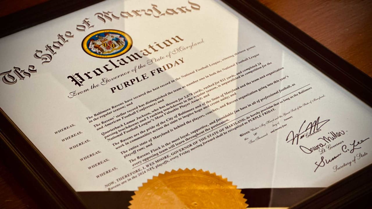 Governor Wes Moore Makes a Purple Friday Proclamation
