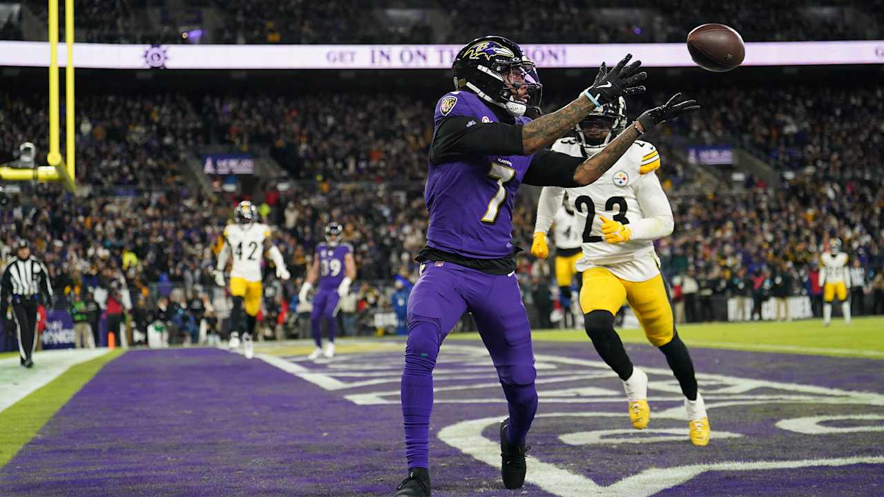 Rashod Bateman Scores Touchdown vs. Steelers | Highlight: Ravens vs ...
