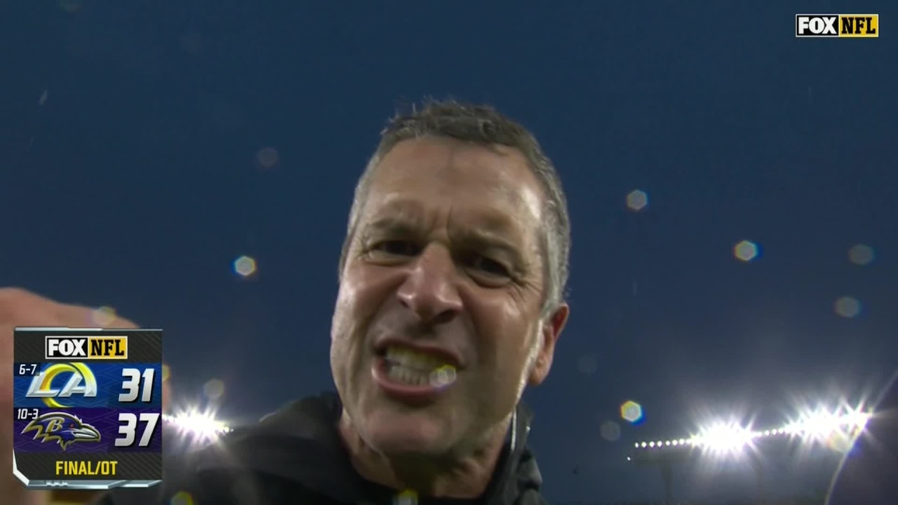 John Harbaugh Reacts to Ravens' Walk-Off Overtime Win