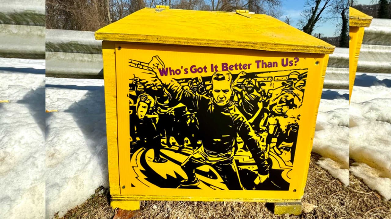 John Harbaugh's Iconic Locker Room Dance Inspires Salt Box Art