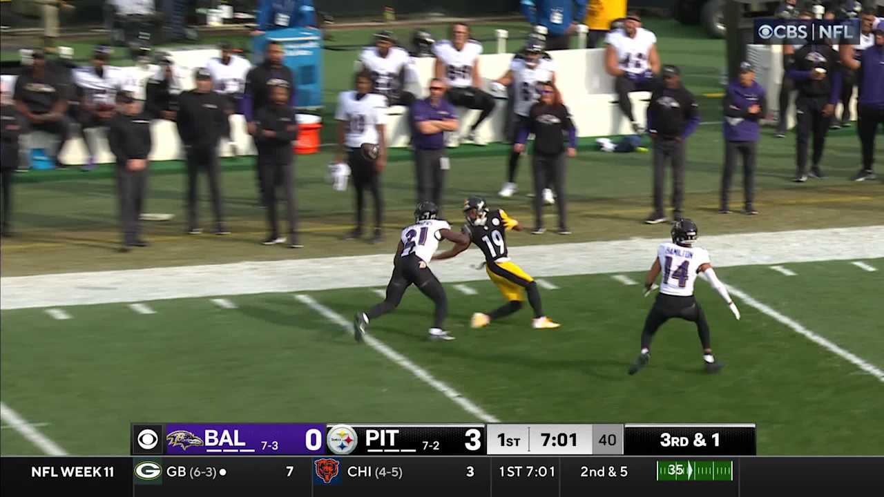 Brandon Stephens Breaks Up Deep Ball | Highlight: Ravens vs. Steelers ...