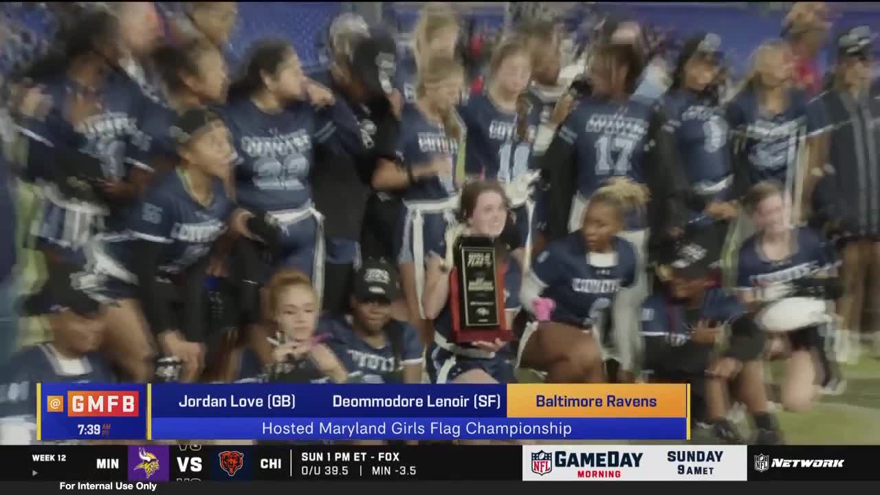 NFL's 'Good Morning Football' highlights Ravens Girls Flag Efforts