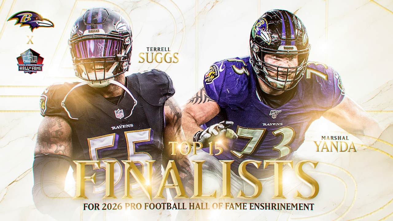 Terrell Suggs, Marshal Yanda Among 15 Hall of Fame Finalists