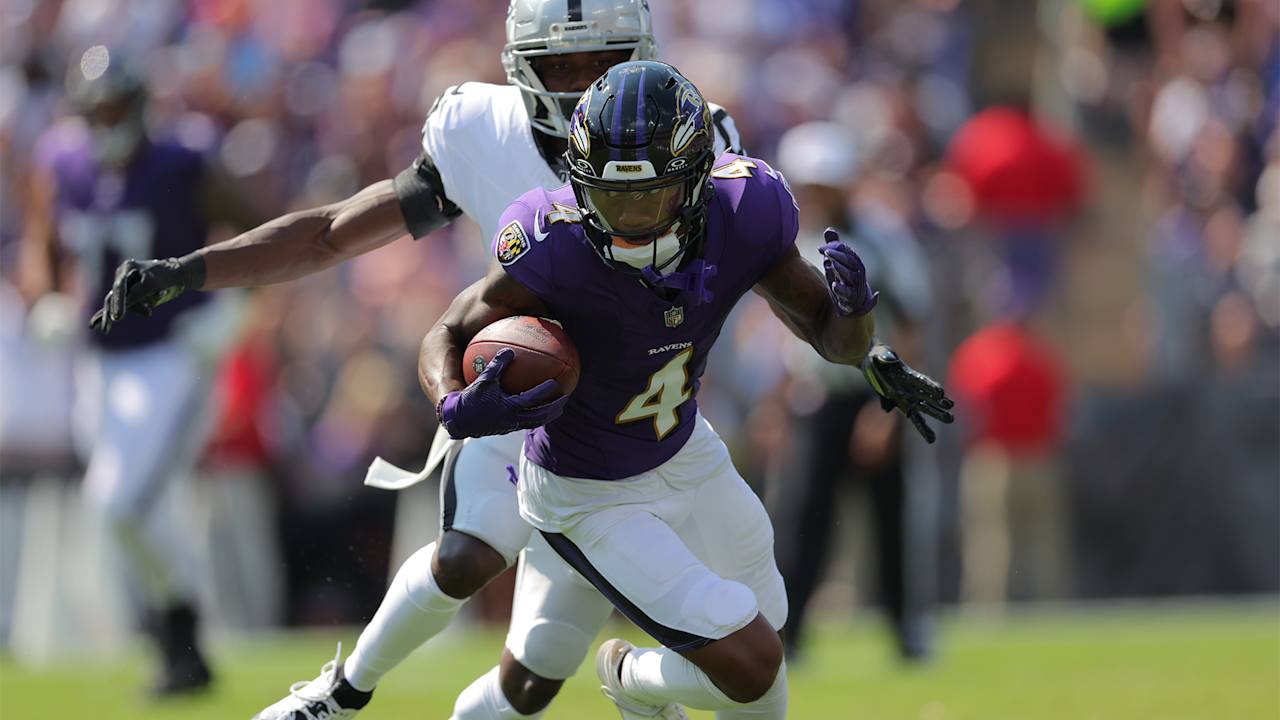 Lamar Jackson Evades Sack, Finds Zay Flowers Wide Open | Ravens vs. Raiders Highlights, Week 2 2024