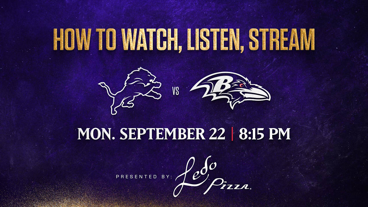 How to Watch, Listen, Live Stream Ravens vs. Lions, Week 3