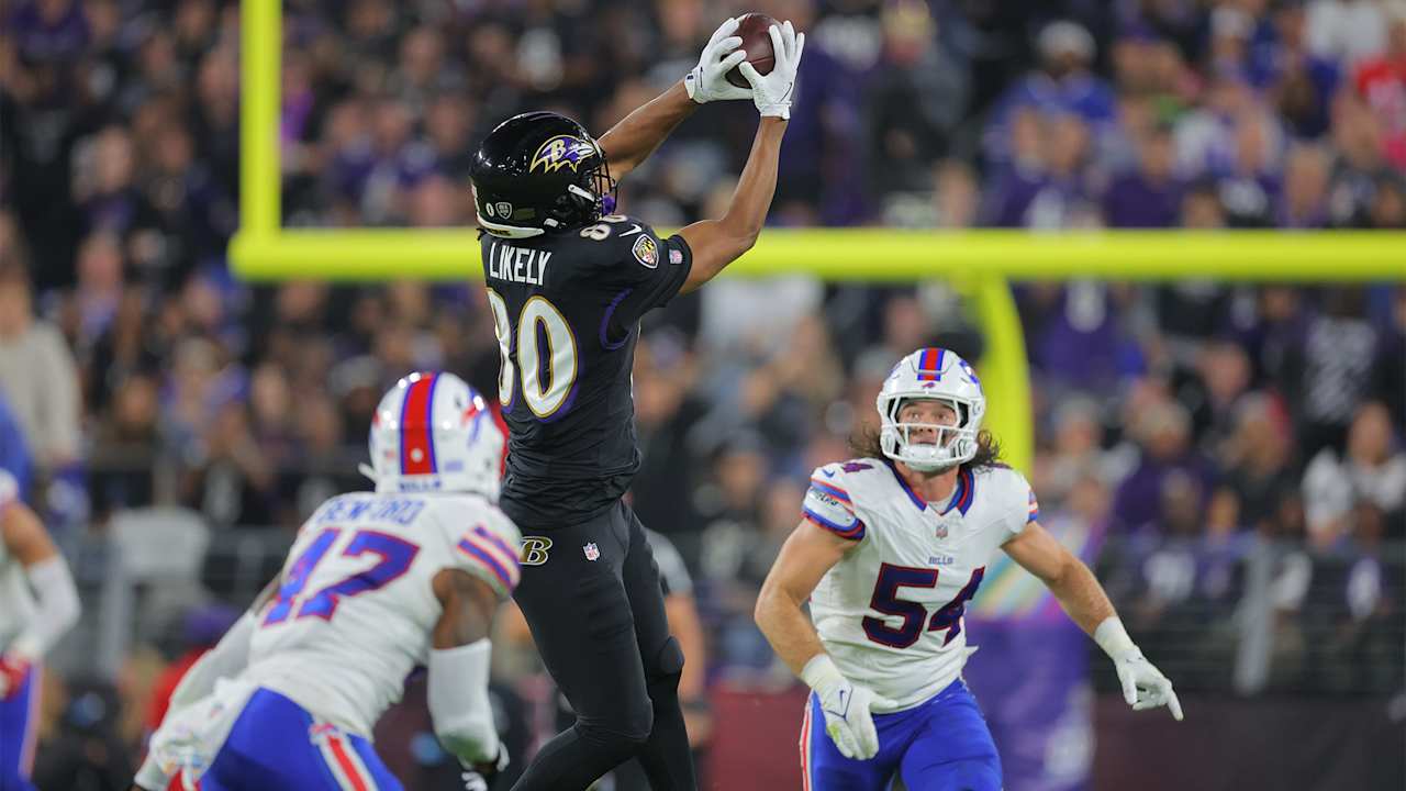 Isaiah Likely Leaps for 28-Yard Grab | Ravens-Bills Highlights, Week 4
