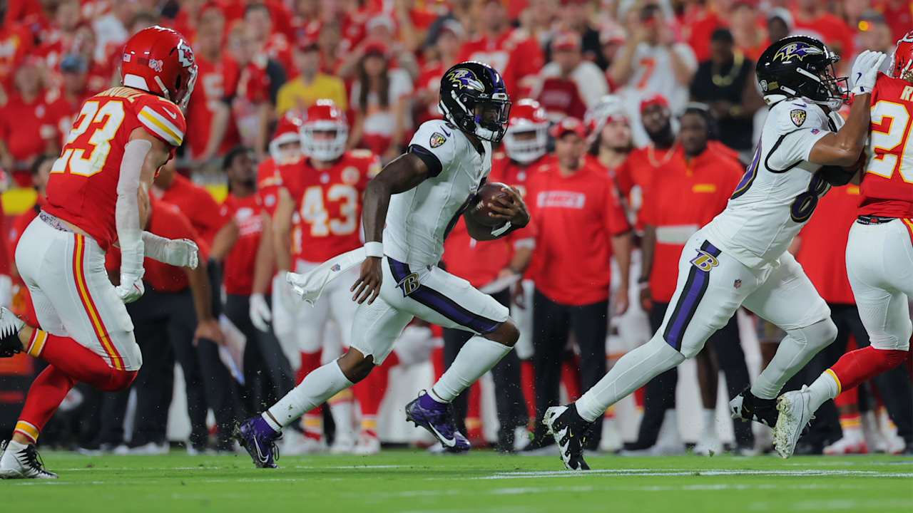 Lamar Jackson Runs for First Down | Highlights: Ravens vs. Chiefs, Week ...