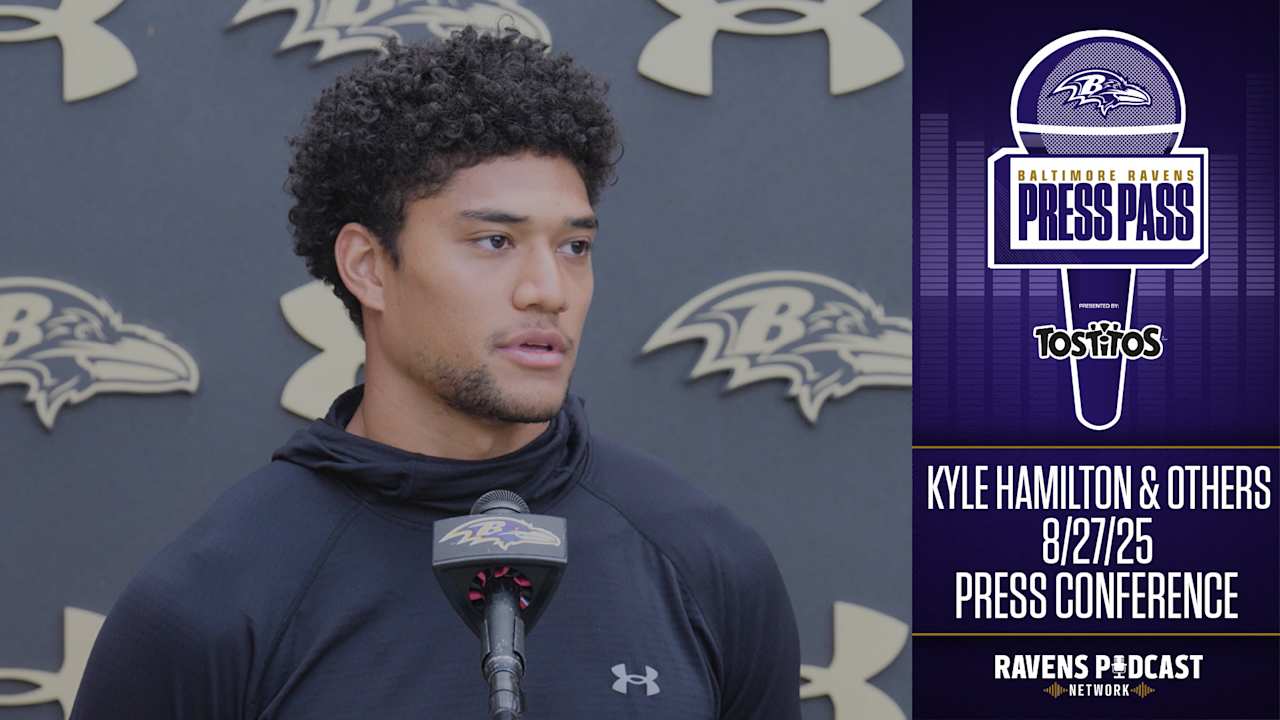 Kyle Hamilton, Eric DeCosta, John Harbaugh, Keyon Martin, Reuben Lowery ...