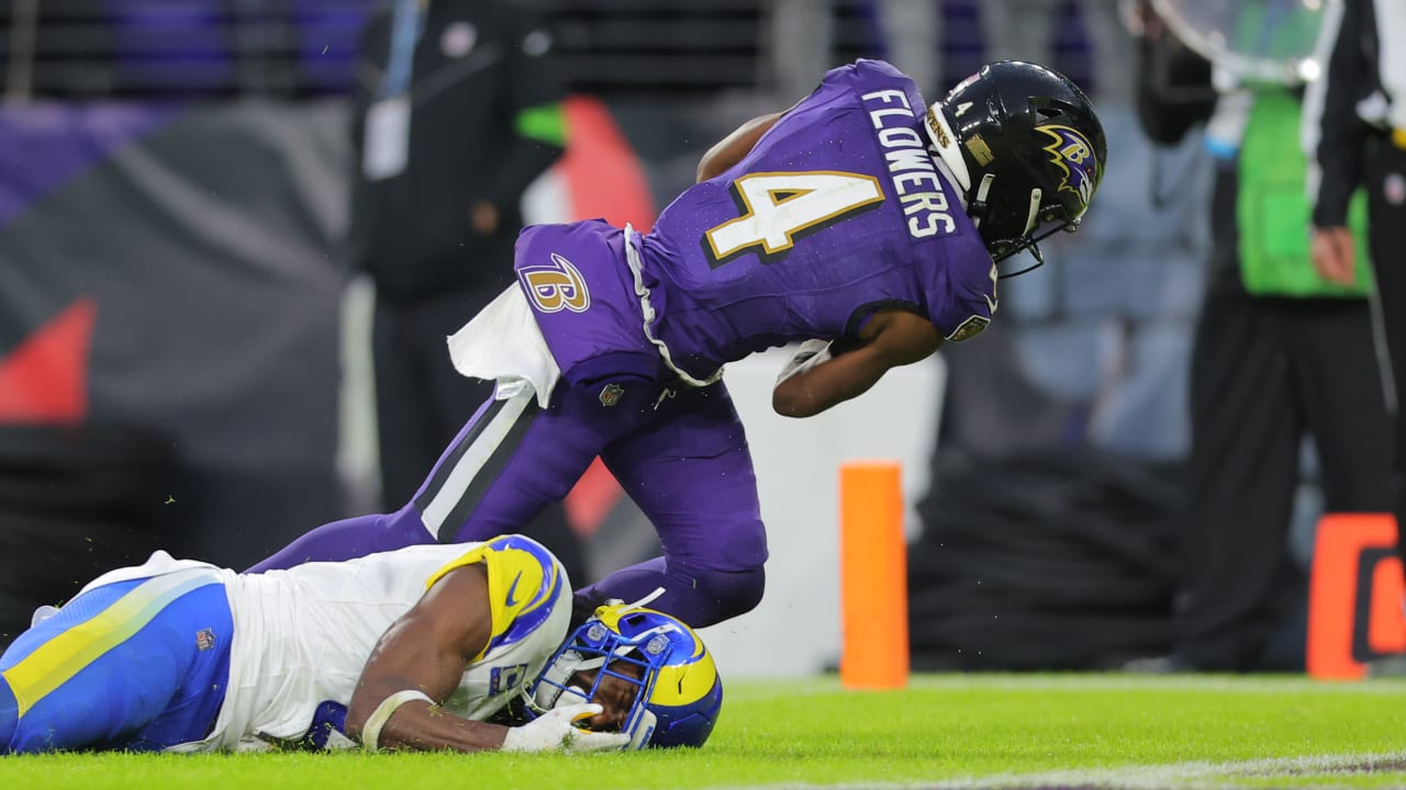 Lamar Jackson Hits Zay Flowers for Late Touchdown | Ravens-Rams ...