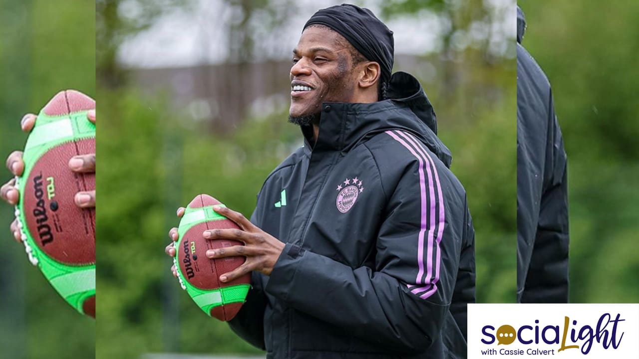 Lamar Jackson Shows Off His Football And Soccer Skills in Germany ...