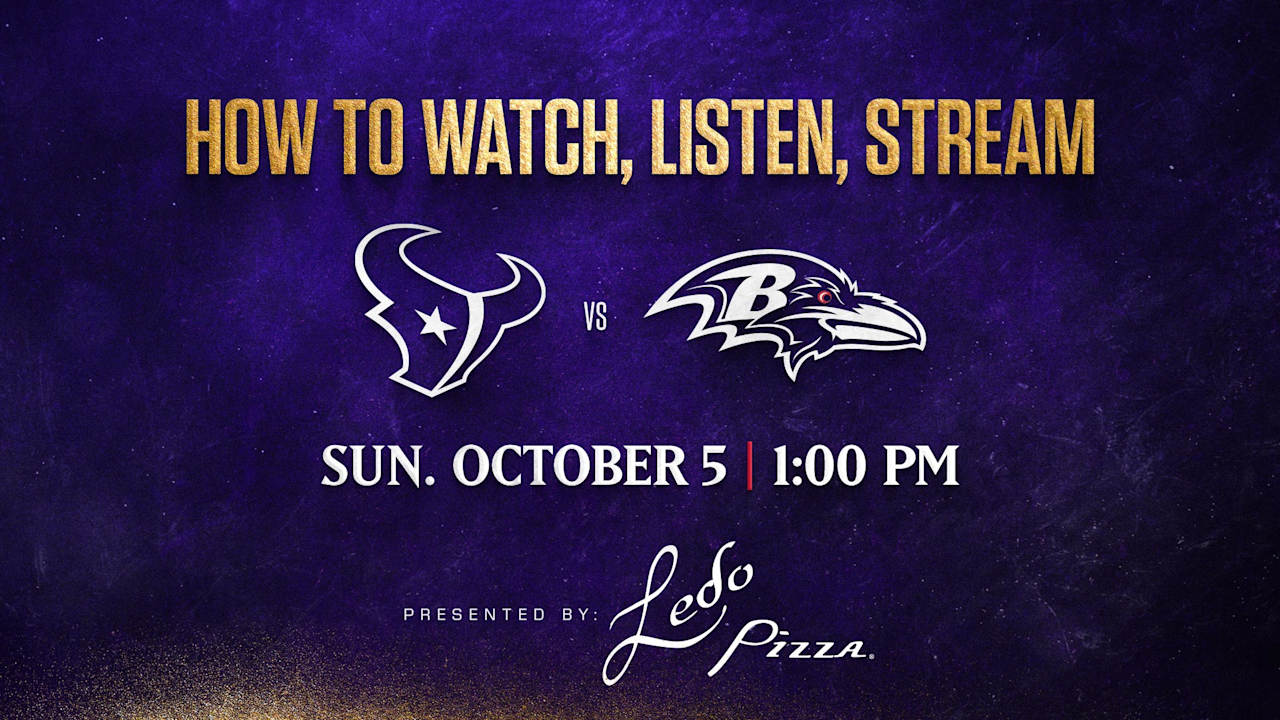 How to Watch, Listen, Live Stream Ravens vs. Texans, Week 5