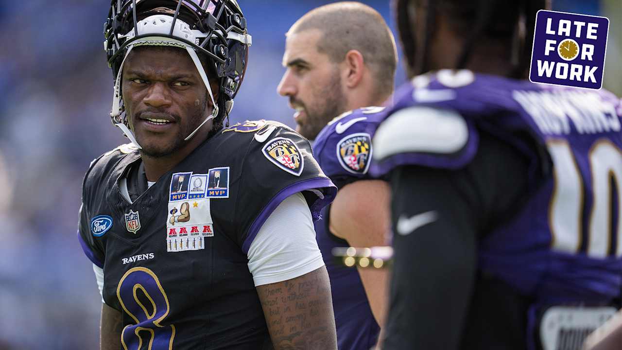 Lamar Jackson Reacts to Media Concerns About His Foot Injury | Late for ...