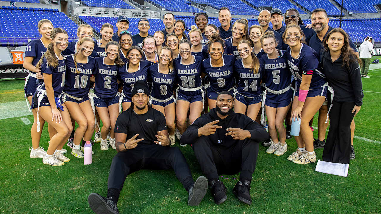 Photos: Ravens Host Girls' Flag Football at M&T Bank Stadium
