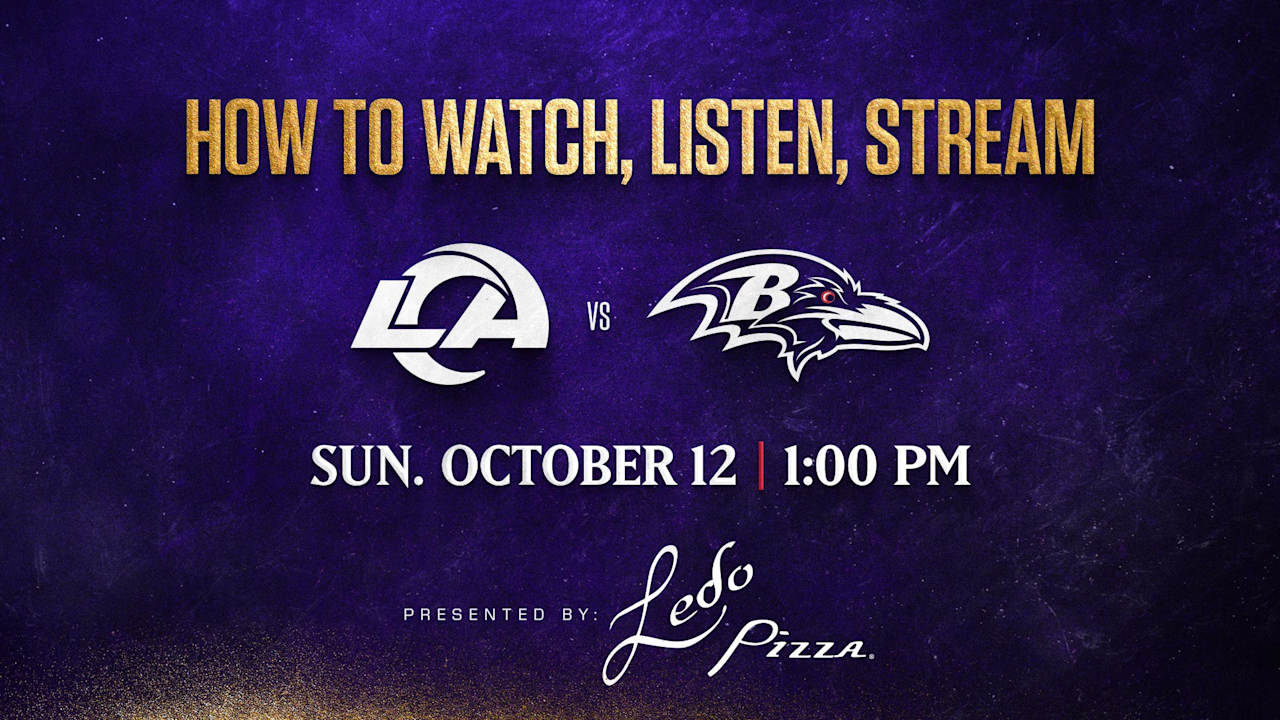 How to Watch, Listen, Live Stream Ravens vs. Rams, Week 6