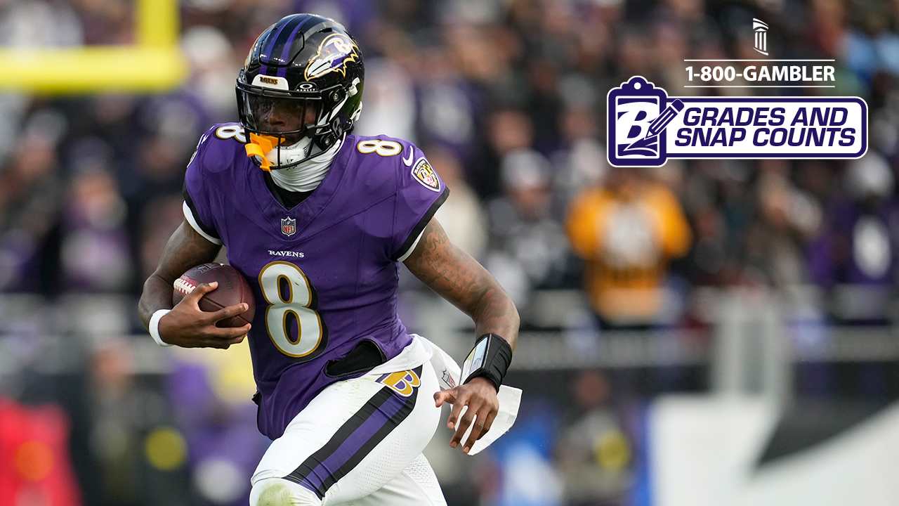 Lamar Jackson Rebounds vs. Steelers | Grades & Snap Counts