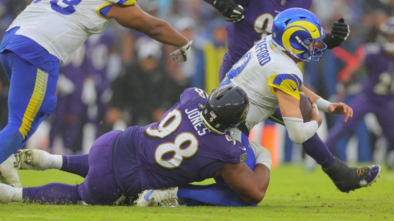 Highlight: Travis Jones Takes Down Stafford | Ravens-Rams Highlights ...