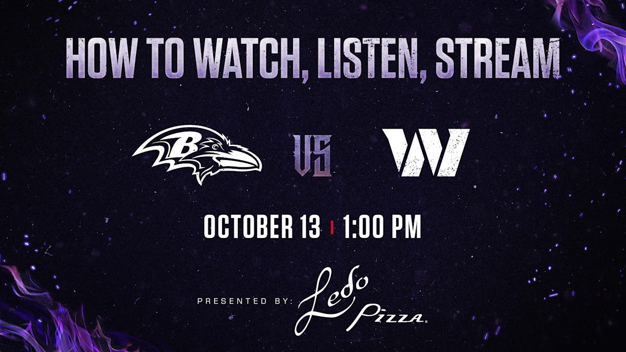 Ravens vs. Commanders: How to Watch, Listen, Live Stream