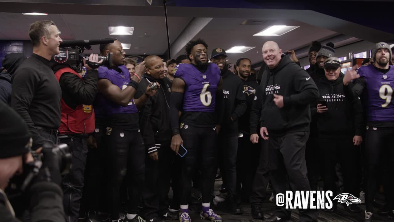Ravens Postgame Locker Room Dance After Beating Texans