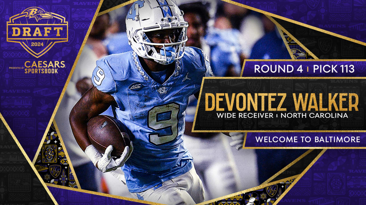 Ravens Select Wide Receiver Devontez Walker in Round 4