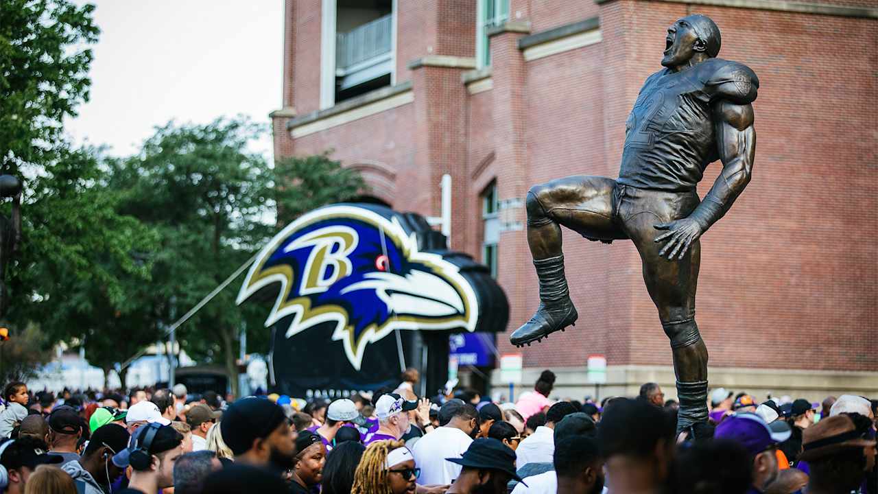 Ray Lewis, Johnny Unitas Statues Relocated at M&T Bank Stadium