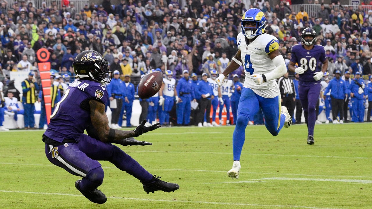 Lamar Jackson Hits Diving OBJ for 14-Yard Gain | Ravens-Rams Highlights ...