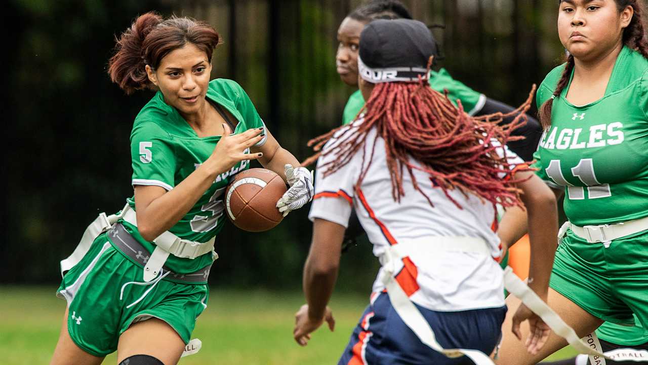 Photos: NAF, Poly Host Inaugural Girls' Flag Football Game